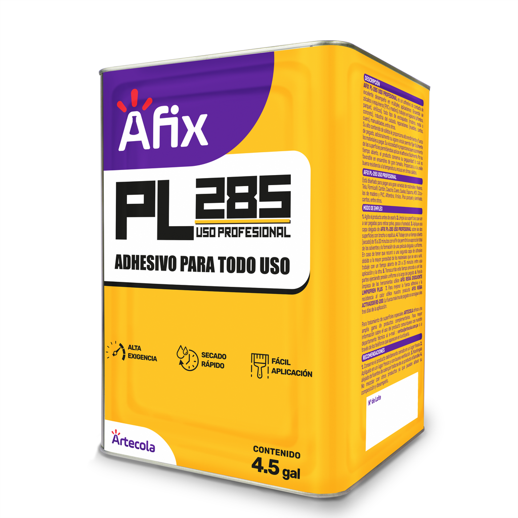 AFIX PL285 USO PROFESIONAL x 4.5 gl Lat - Caja de 1 | Artecola